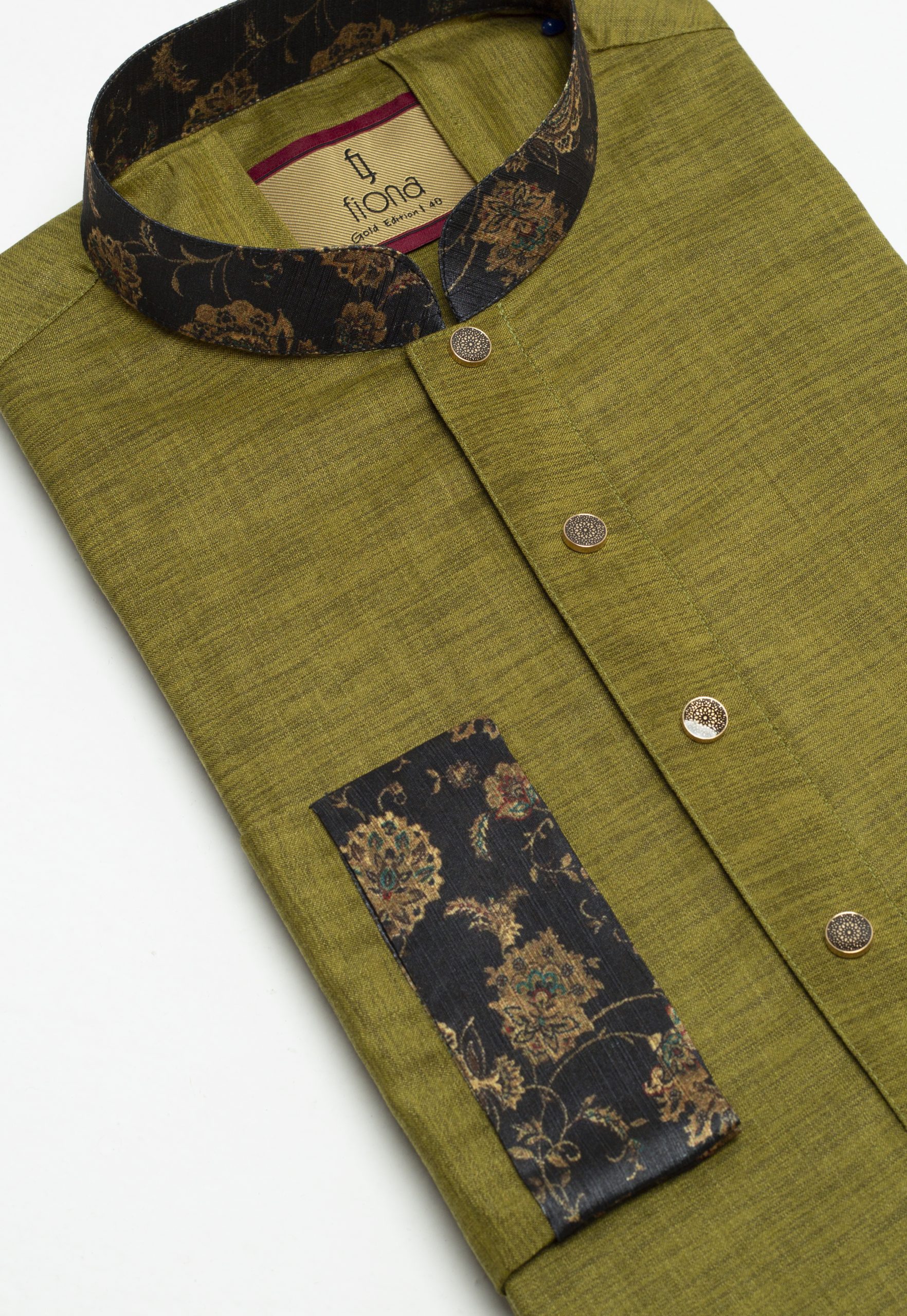 Panjabi (FN-Olive)-(Slim Fit) - Fiona